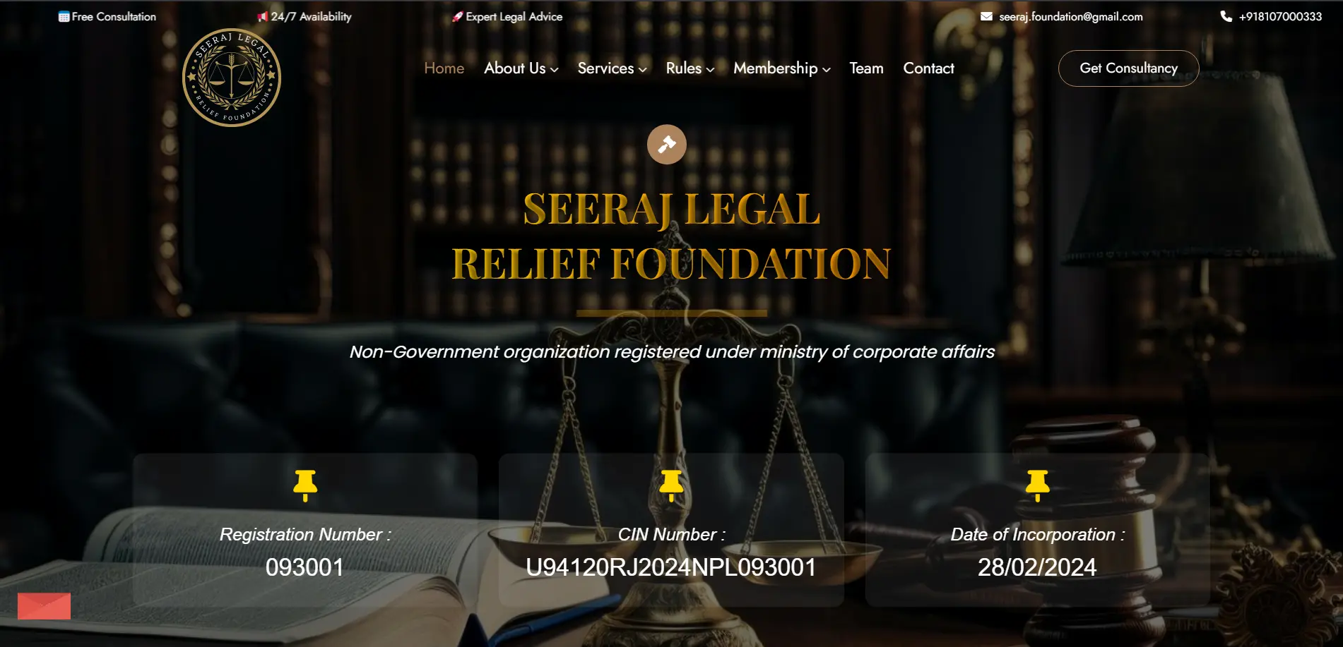 Seeraj Legal Relief Foundation | Legal Aid & ADR Services Across Rajasthan